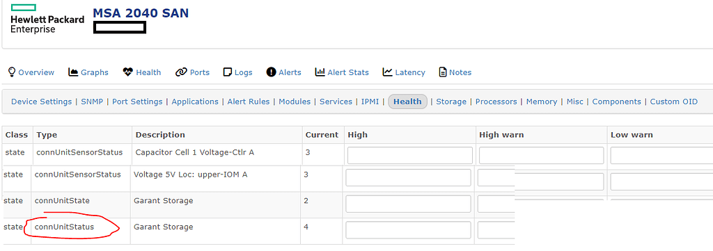 Create A New Rule For Hpe Msa Storage Help Librenms Community
