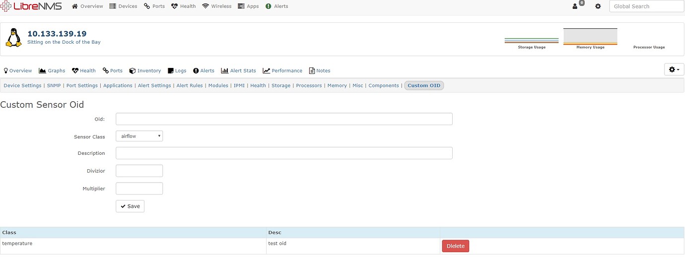 Custom Oid in LibreNMS - Projects - LibreNMS Community Custom Oid in LibreNMS - Projects - LibreNMS Community