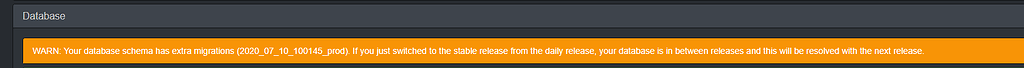 Your Database Schema Has Extra Migrations Warning Help Librenms Community