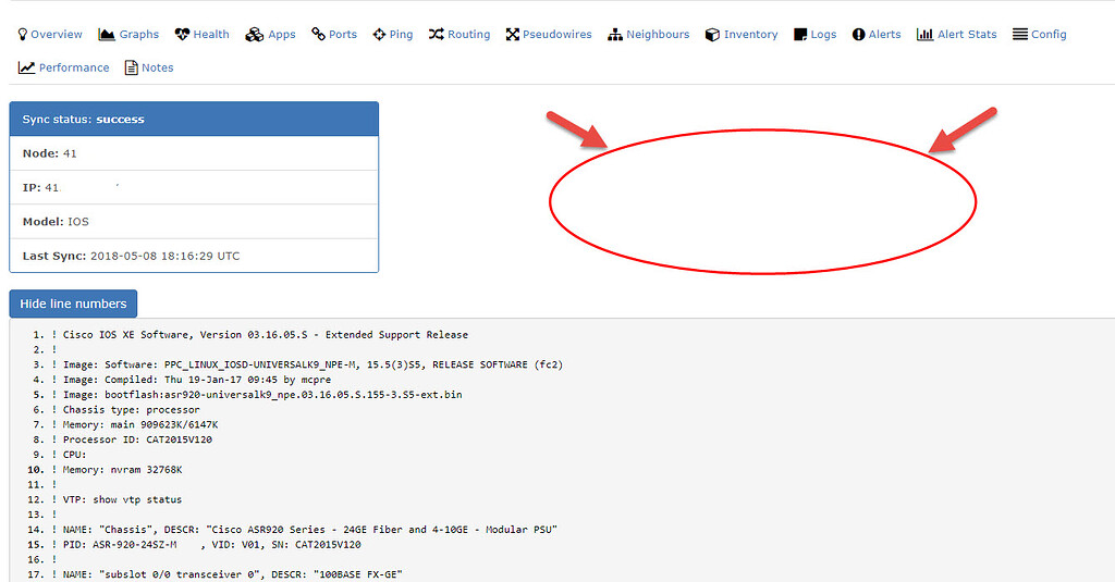 Oxidized - Config Version (show version, show diff) not showing - Oxidized - LibreNMS Community