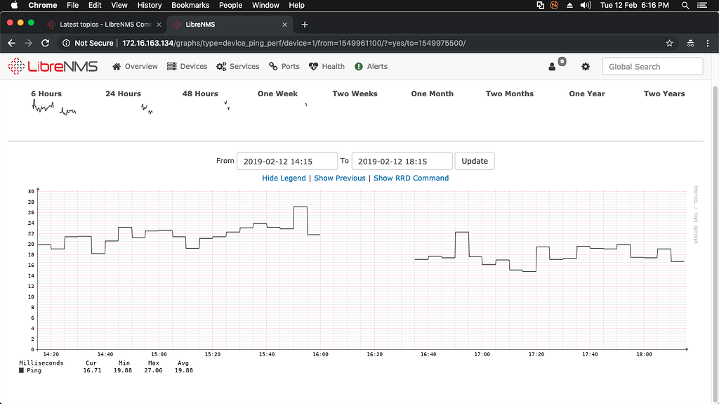 ICMP (PING) Graph Time update issue - Help - LibreNMS Community