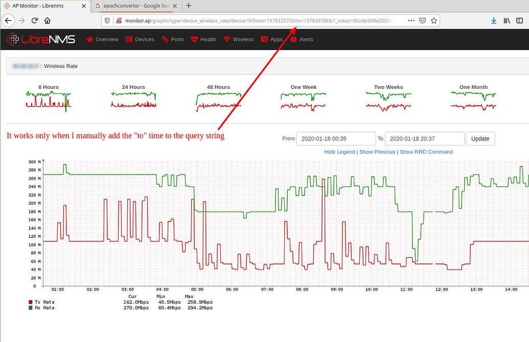 Custom 'to' date not working when viewing graphs - Help - LibreNMS Community