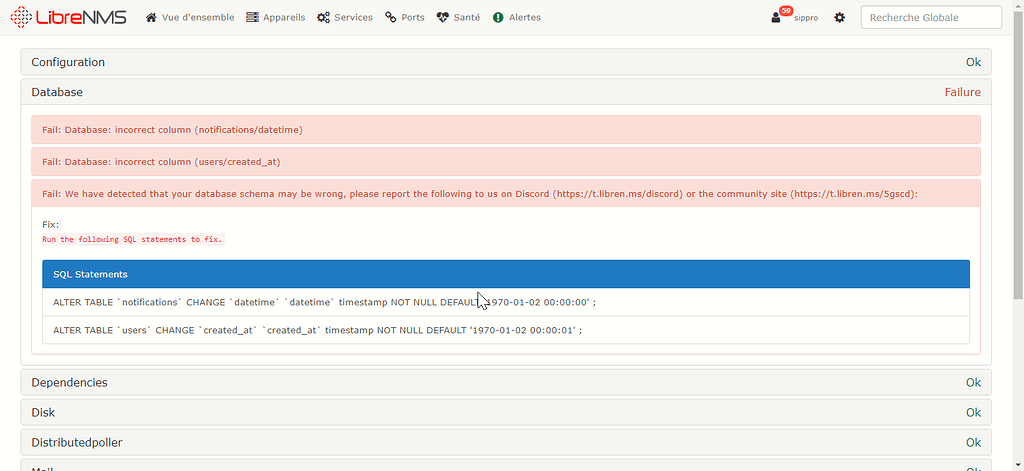 My sql error ALTER TABLE - Help - LibreNMS Community