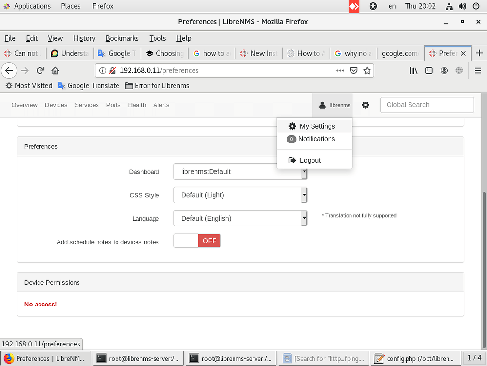 Can not login with user and pass in librenms - Help - LibreNMS Community