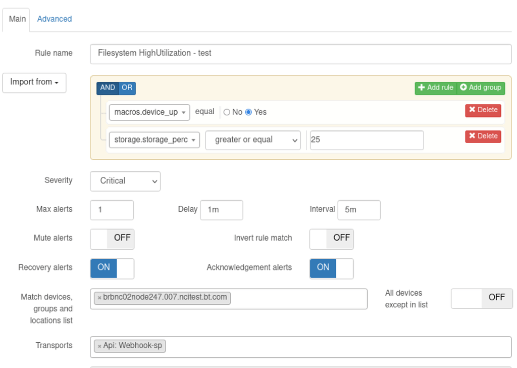 Alerting intermediate faults to webhook/alertmanager - Help - LibreNMS Community