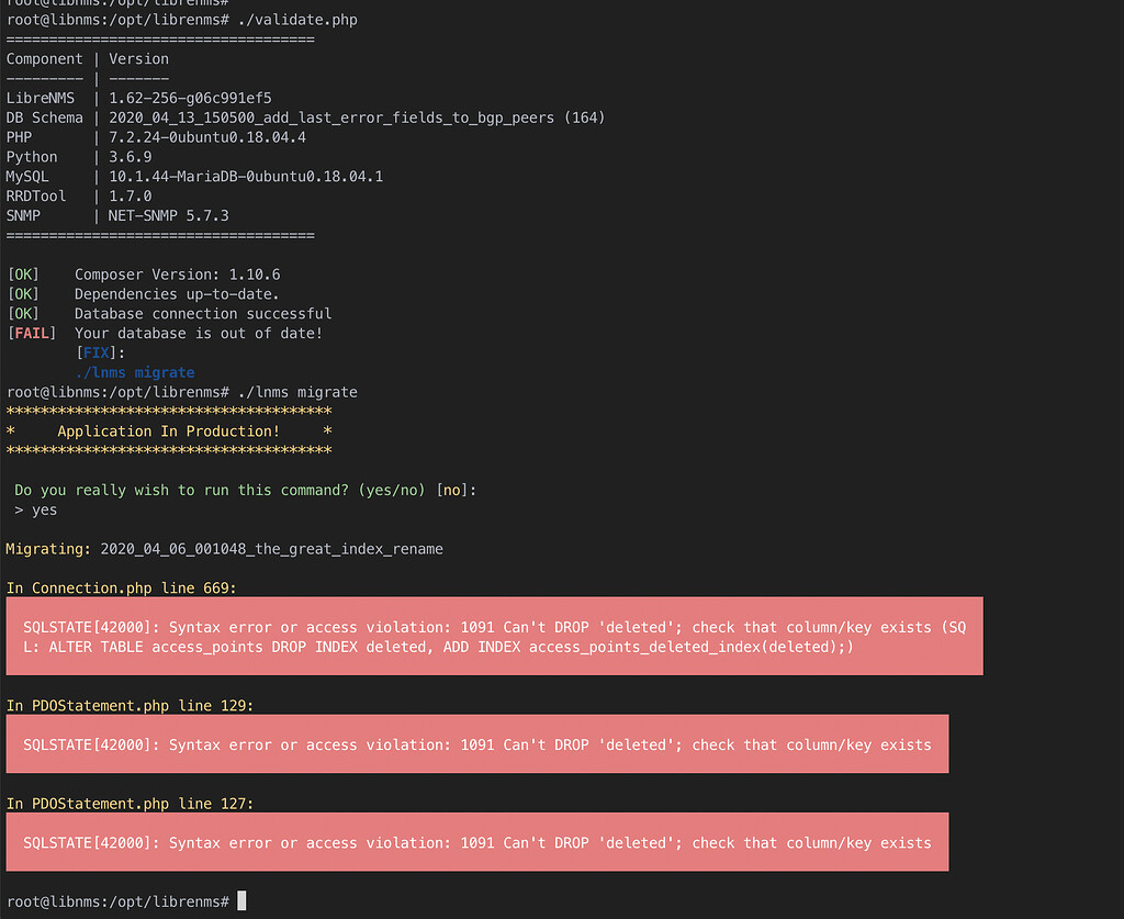 Issues With Update Help Librenms Community