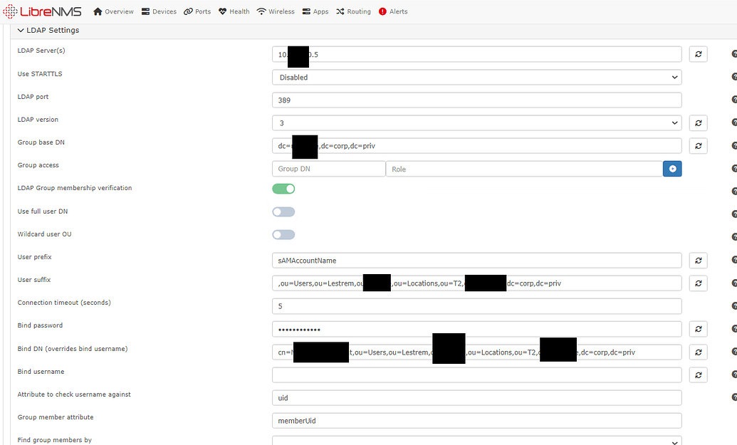 Ldap Authentication Optlibrenmslibrenmsauthenticationldapauthorizerphp Help Librenms