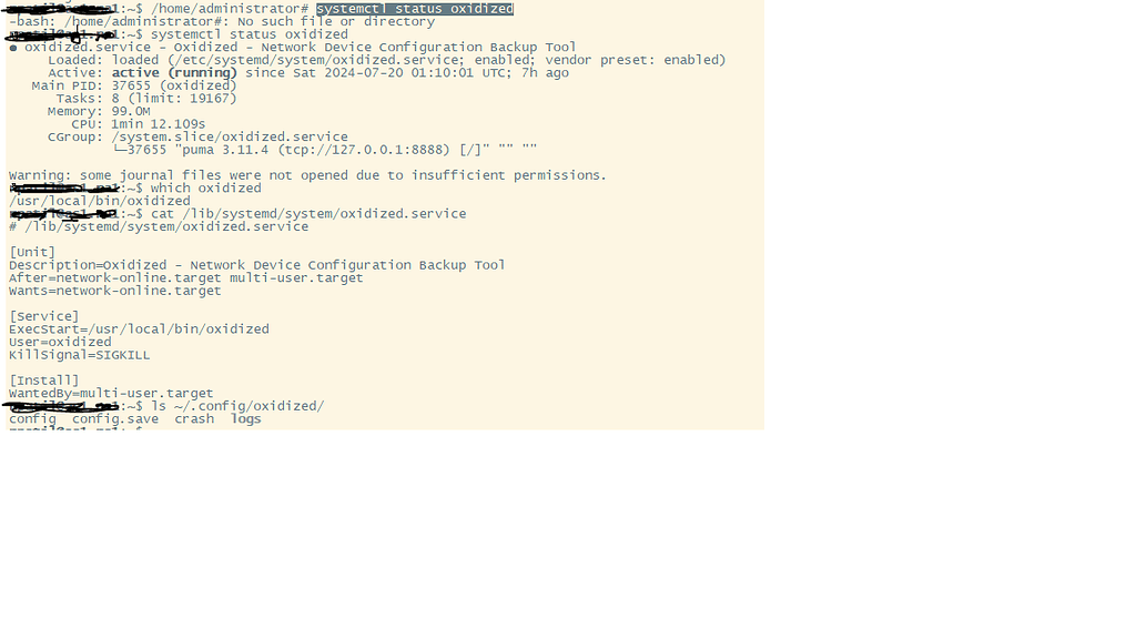 Oxidized status active but unable to fetch backup - Oxidized - LibreNMS ... Oxidized status active but unable to fetch backup - Oxidized - LibreNMS ...