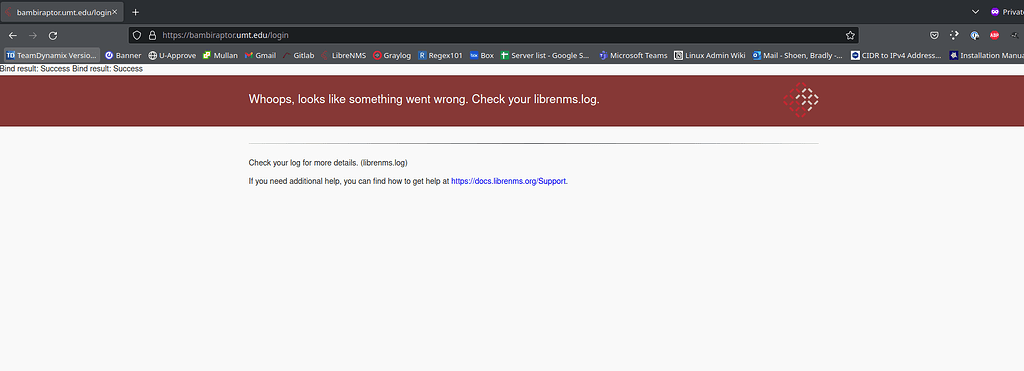 8/28 - Sudden LDAP Authentication Issues - Help - LibreNMS Community