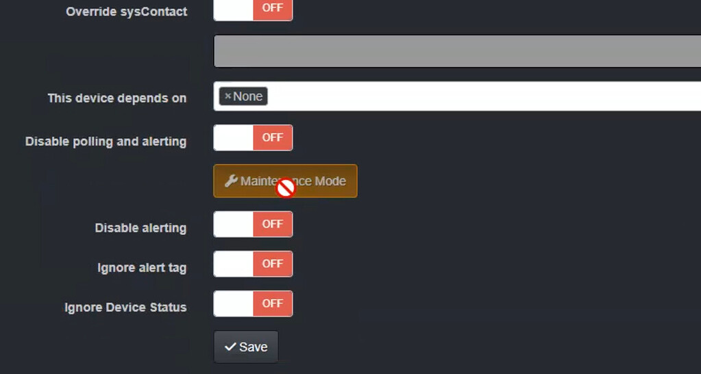 Unable to remove device from maintenance mode - Help - LibreNMS Community