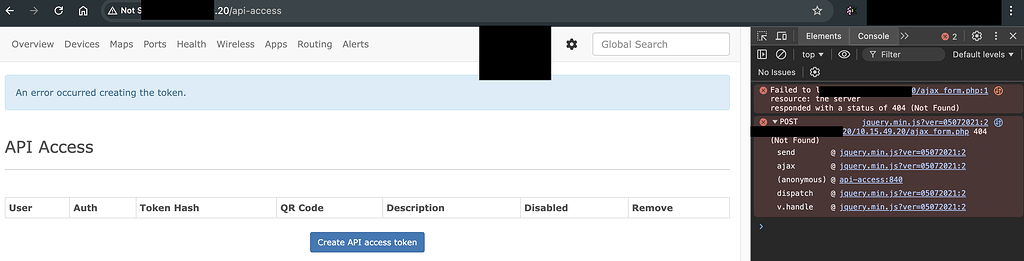 Cant create API token - Help - LibreNMS Community