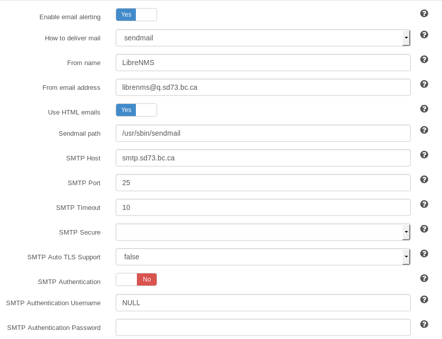 Something Wrong With Alerts And E Mail On Our System Help Librenms Community