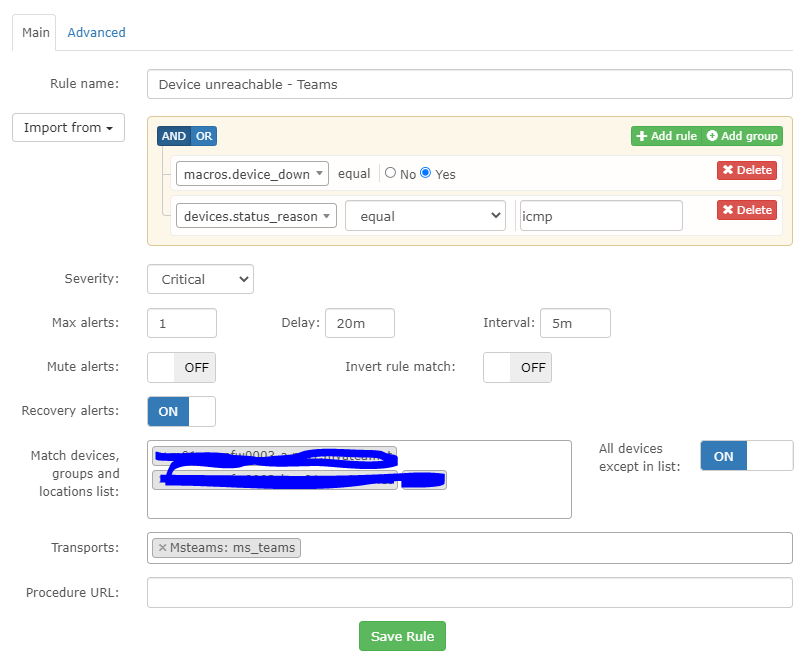 Potential alert bug using msteams - Help - LibreNMS Community