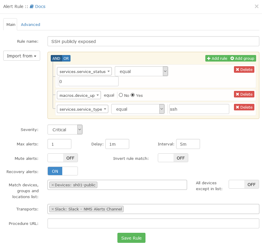 Open ports alert - Help - LibreNMS Community