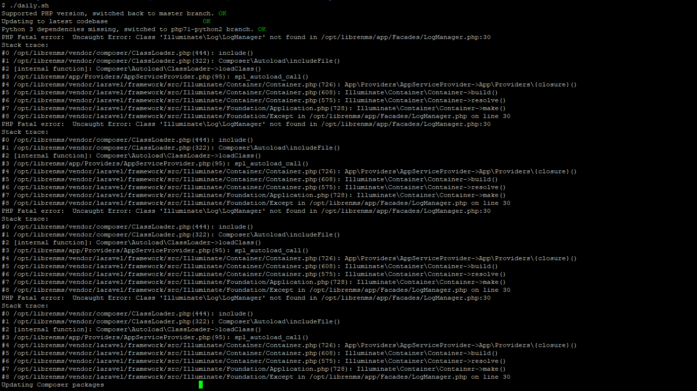 Error daily sh - Help - LibreNMS Community