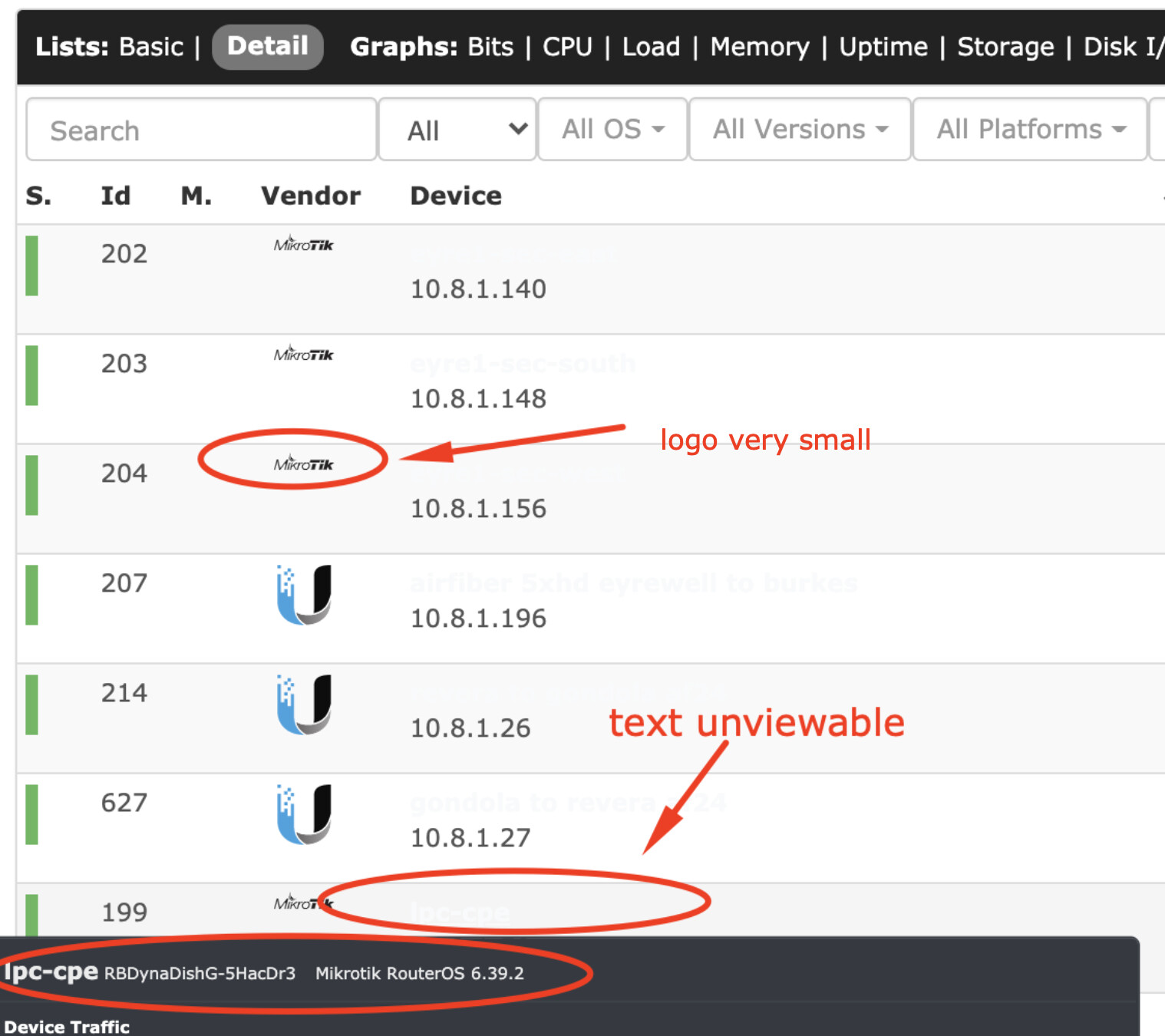 Text incorrect/unviewable colour and logos wrong size since update - Help - LibreNMS Community