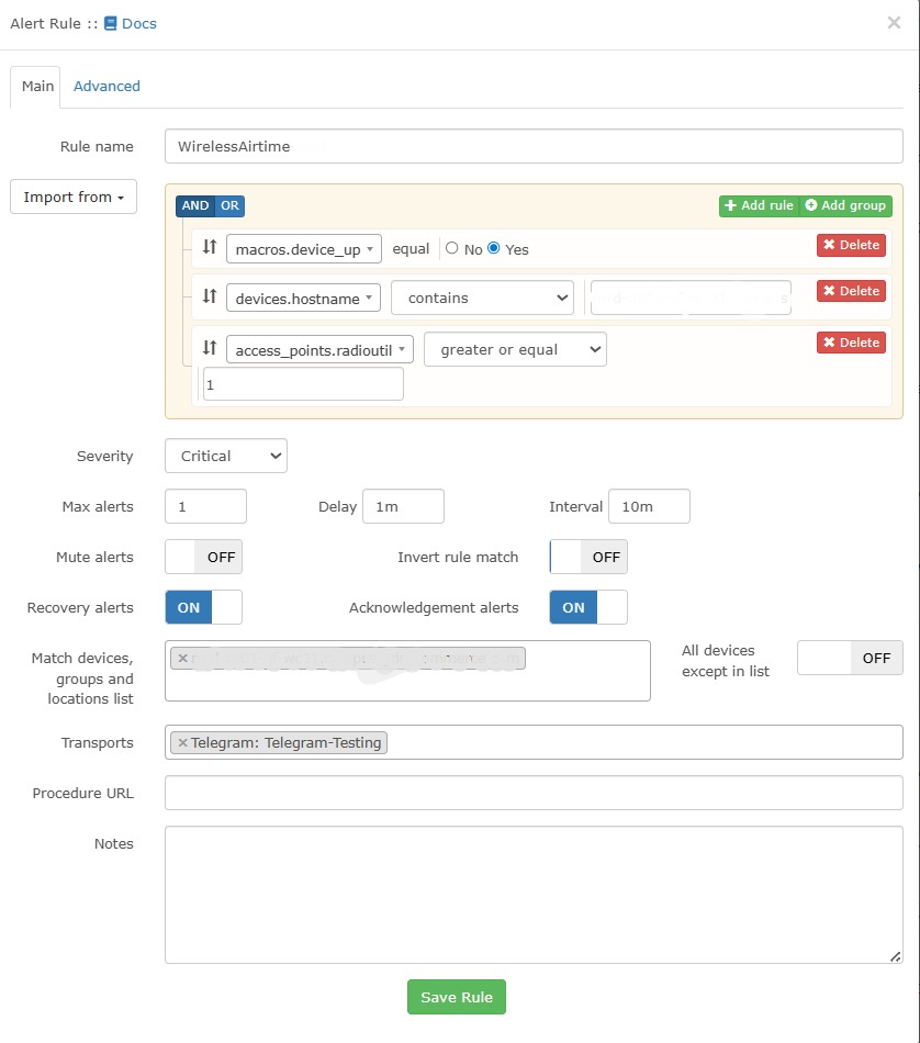 Access Points Alert Rule Not Triggering (Cisco WLC 9800) - Help - LibreNMS Community