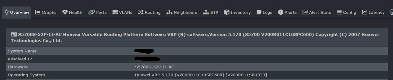 Huawei S5735 & S5755 - Neighbors tab missing (Standard LLDP-MIB vs ...
